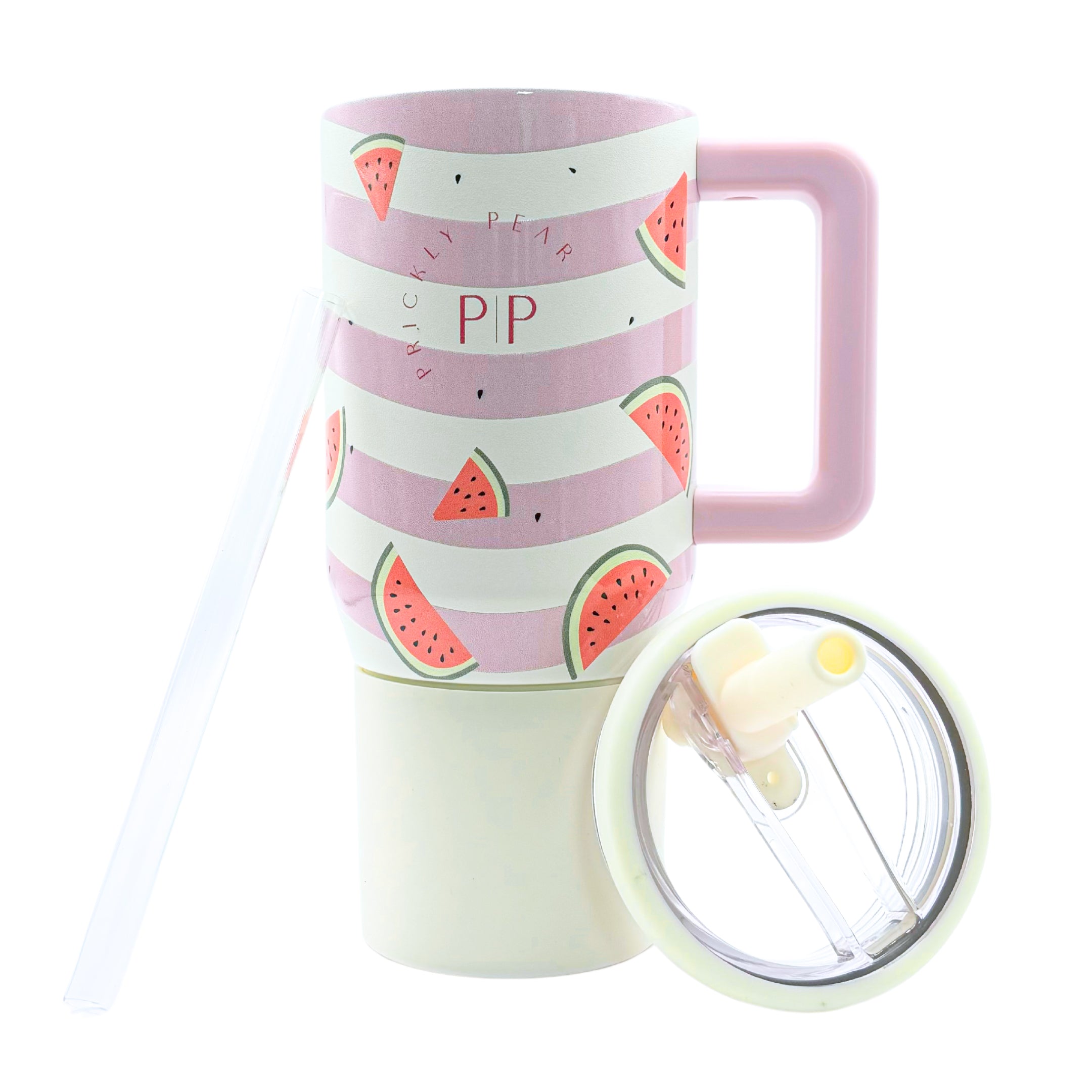 20 Oz Mini Hydrator Water Bottle - Pink Watermelon Stripe – Prickly pear me